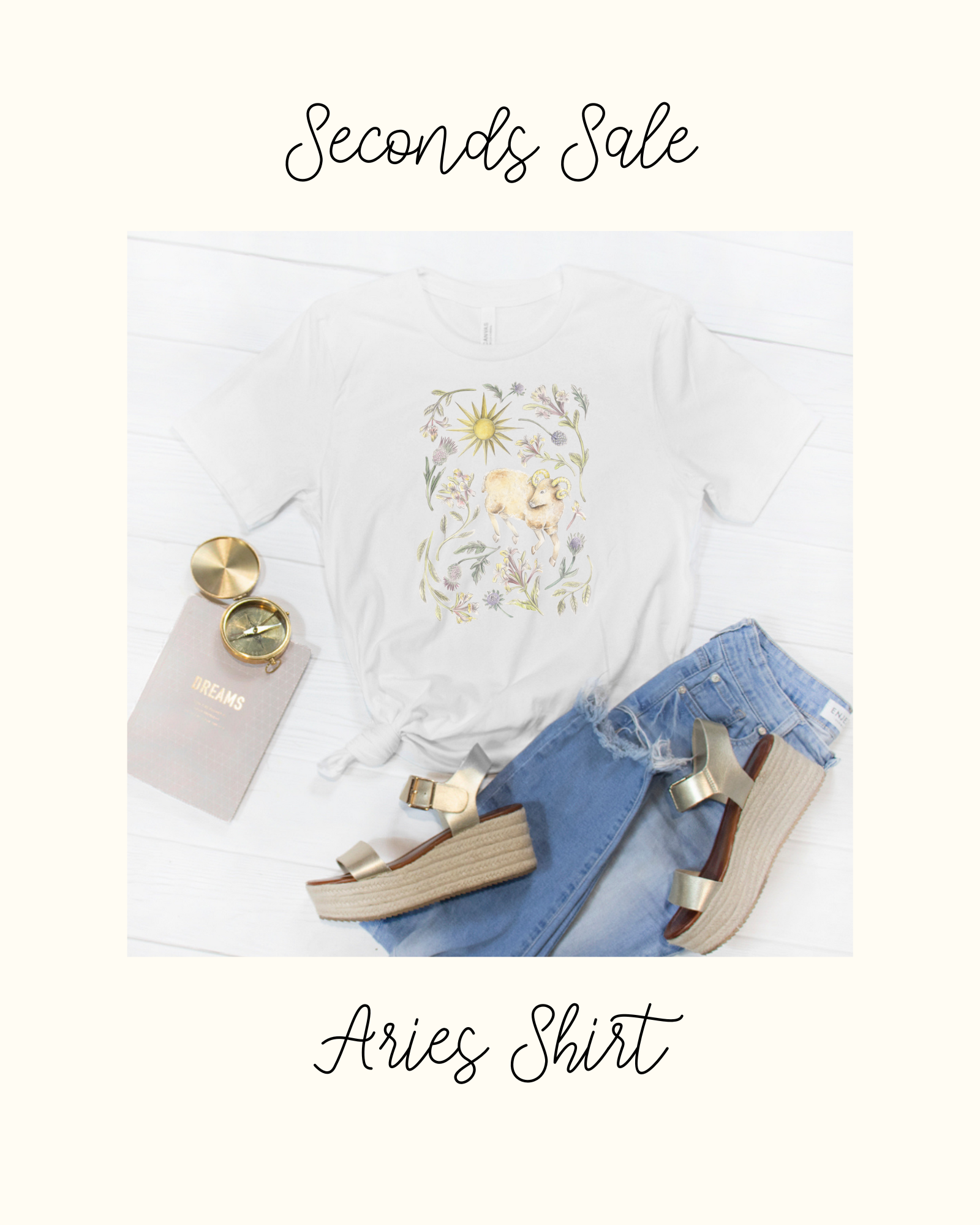 Aries Zodiac Sign Tshirt - Seconds Sale – Erica Catherine
