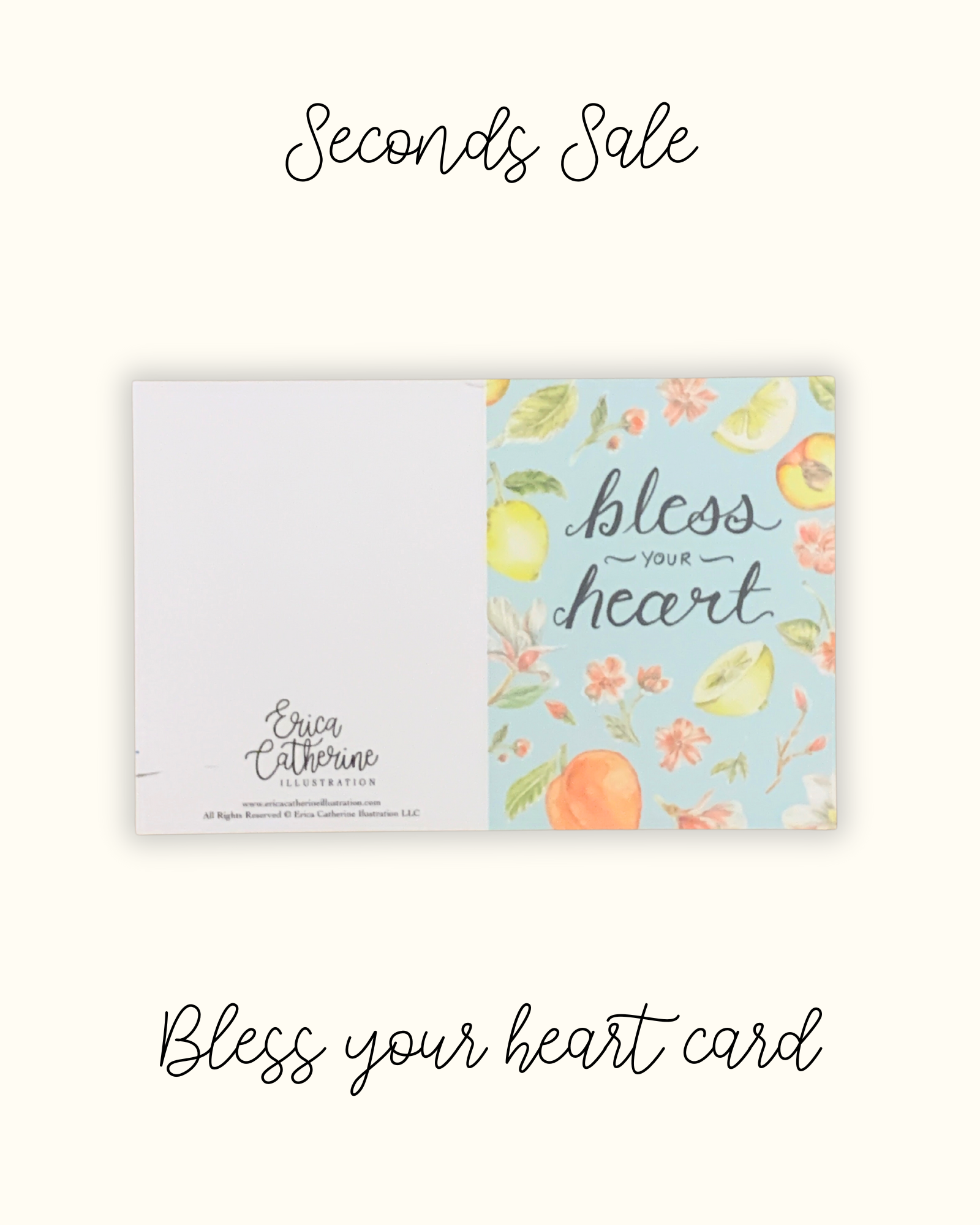 Bless your heart Card- Seconds Sale – Erica Catherine