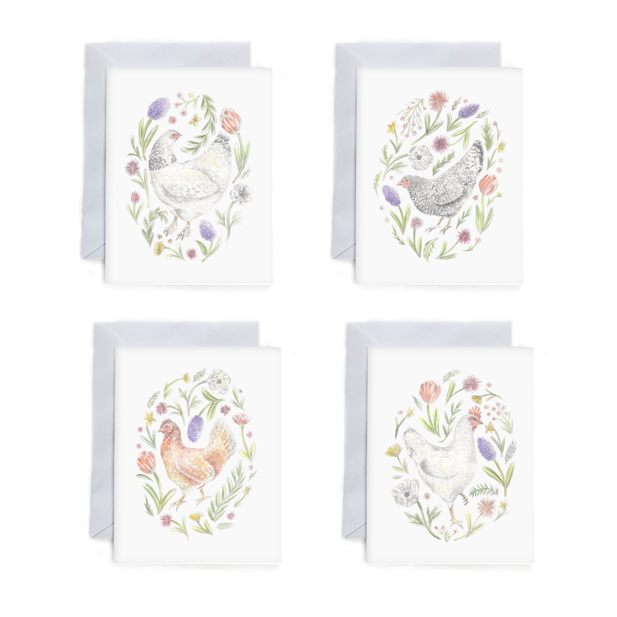Backyard Chicken Note Card Set – Erica Catherine